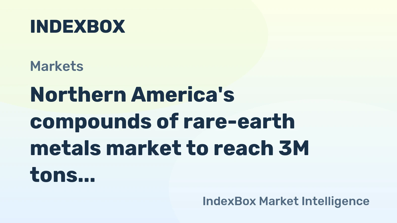 Northern America's compounds of rare-earth metals market to reach 3M tons and $38.6B by 2035, continuing its upward trend.