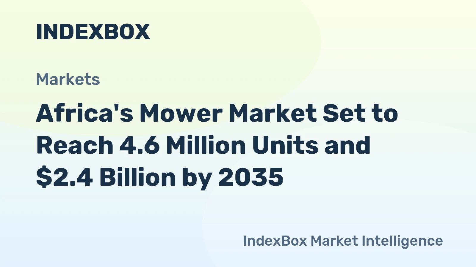 Africa's Mower Market Set to Reach 4.6 Million Units and $2.4 Billion by 2035
