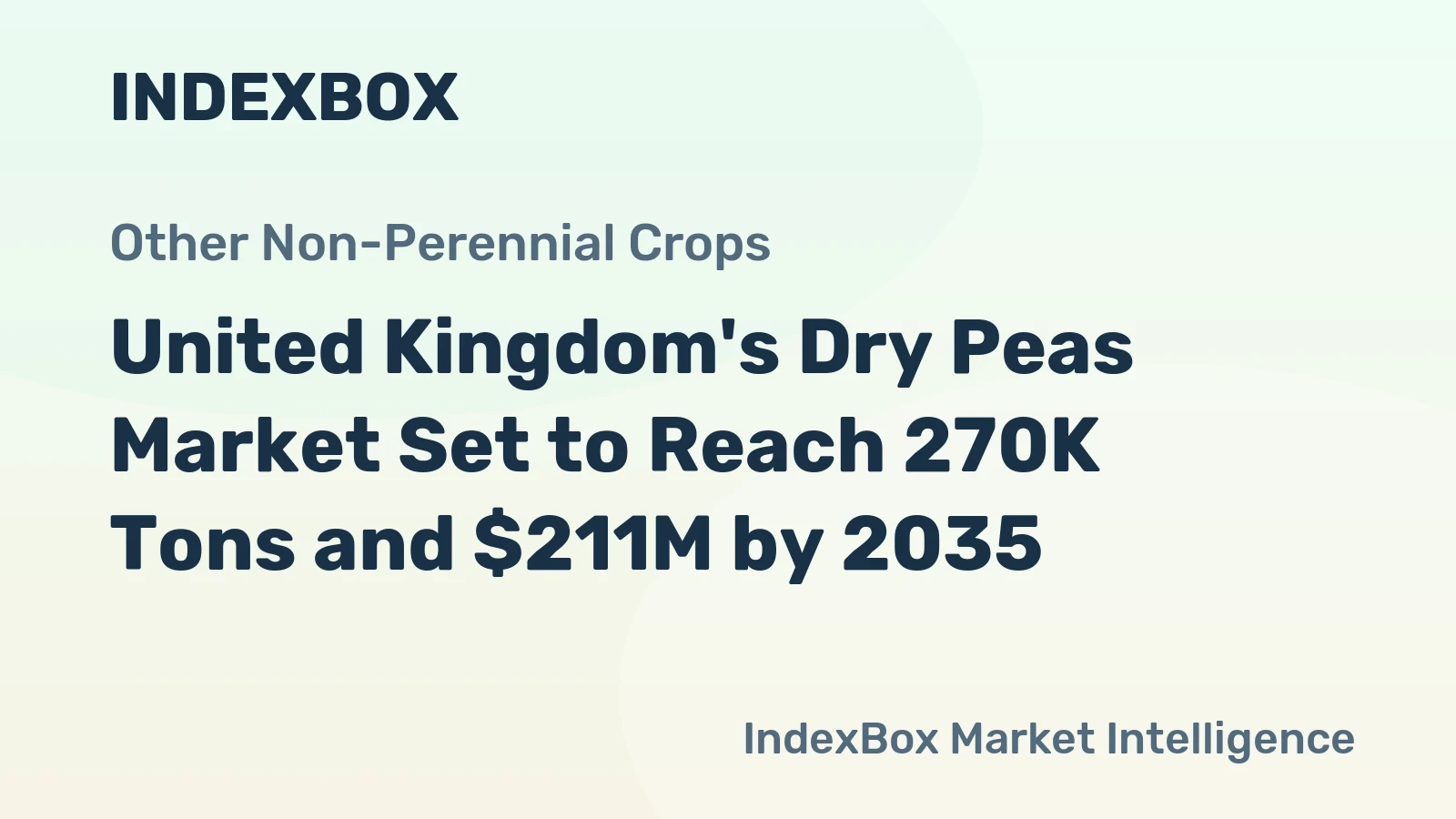 United Kingdom's Dry Peas Market Set to Reach 270K Tons and $211M by 2035