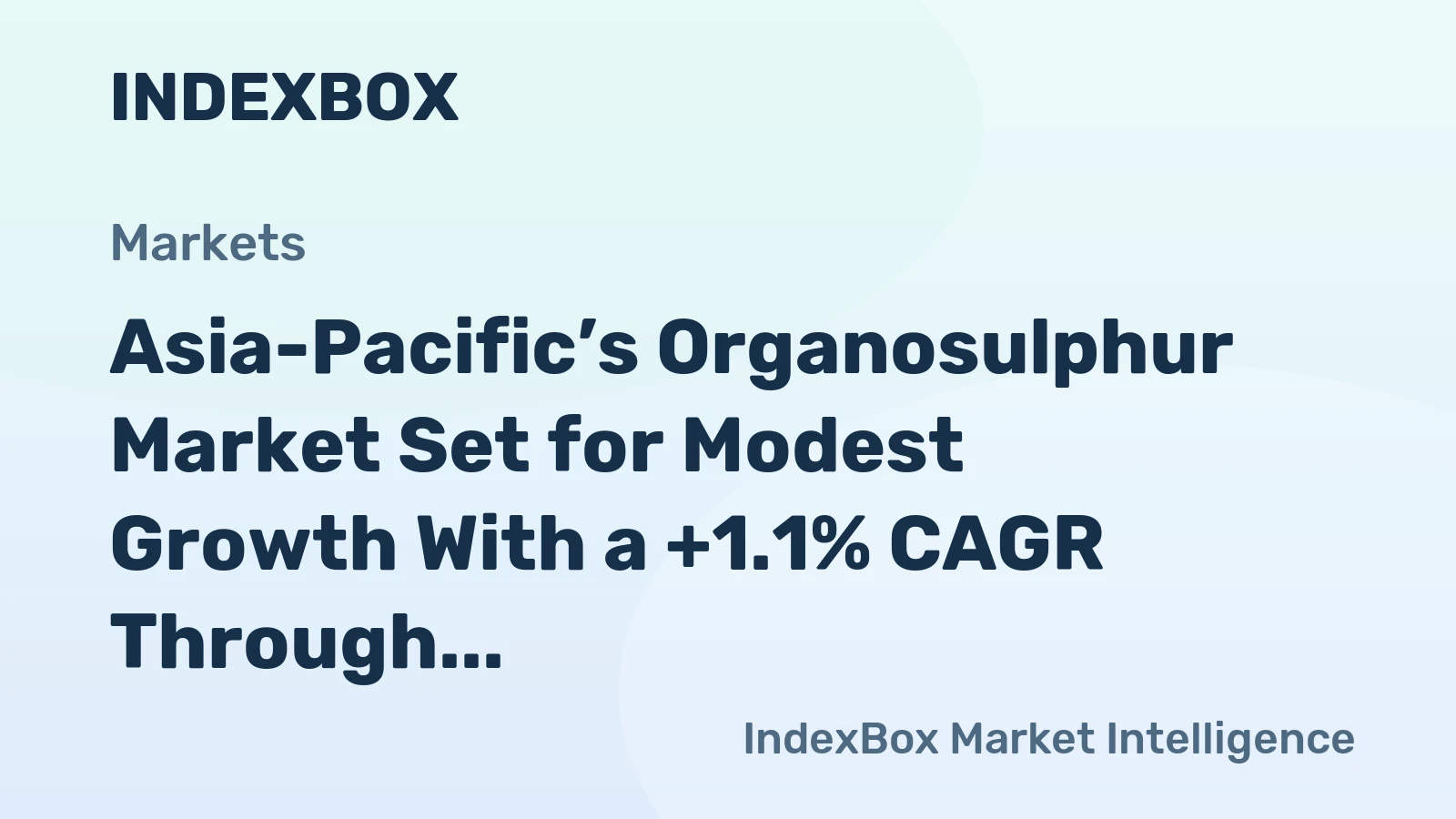 Asia-Pacific’s Organosulphur Market Set for Modest Growth With a +1.1% CAGR Through 2035