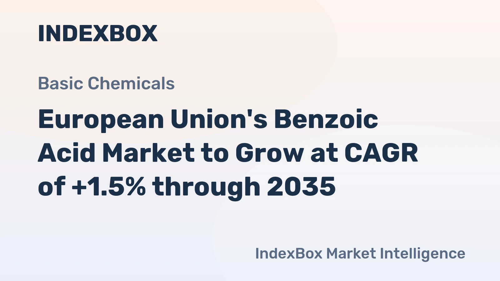 European Union's Benzoic Acid Market to Grow at CAGR of +1.5% through 2035