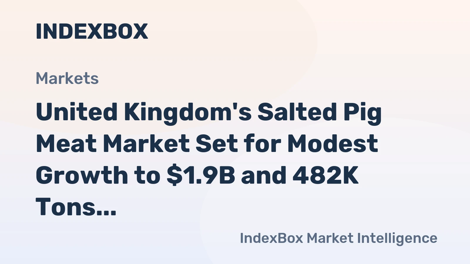 United Kingdom's Salted Pig Meat Market Set for Modest Growth to $1.9B and 482K Tons by 2035