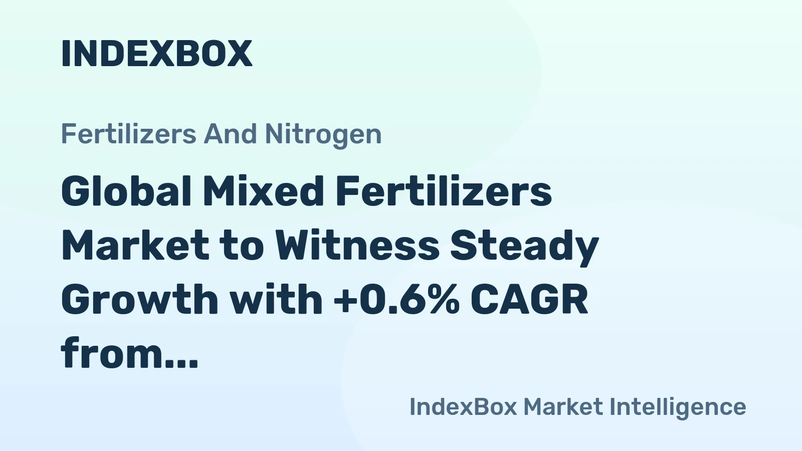 Global Mixed Fertilizers Market to Witness Steady Growth with +0.6% CAGR from 2024-2035