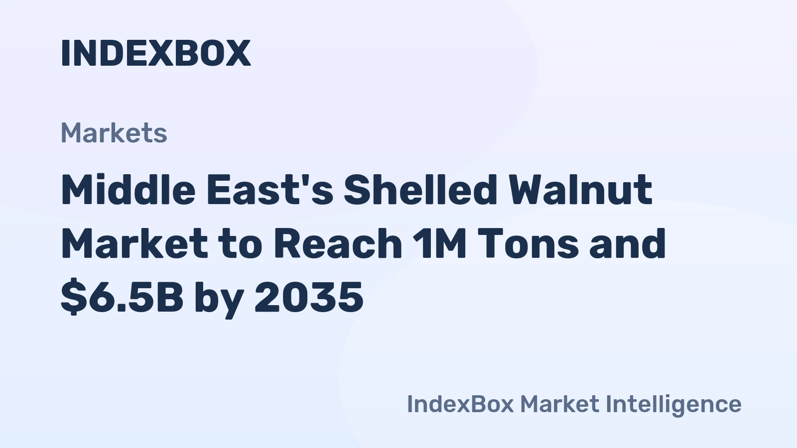 Middle East's Shelled Walnut Market to Reach 1M Tons and $6.5B by 2035
