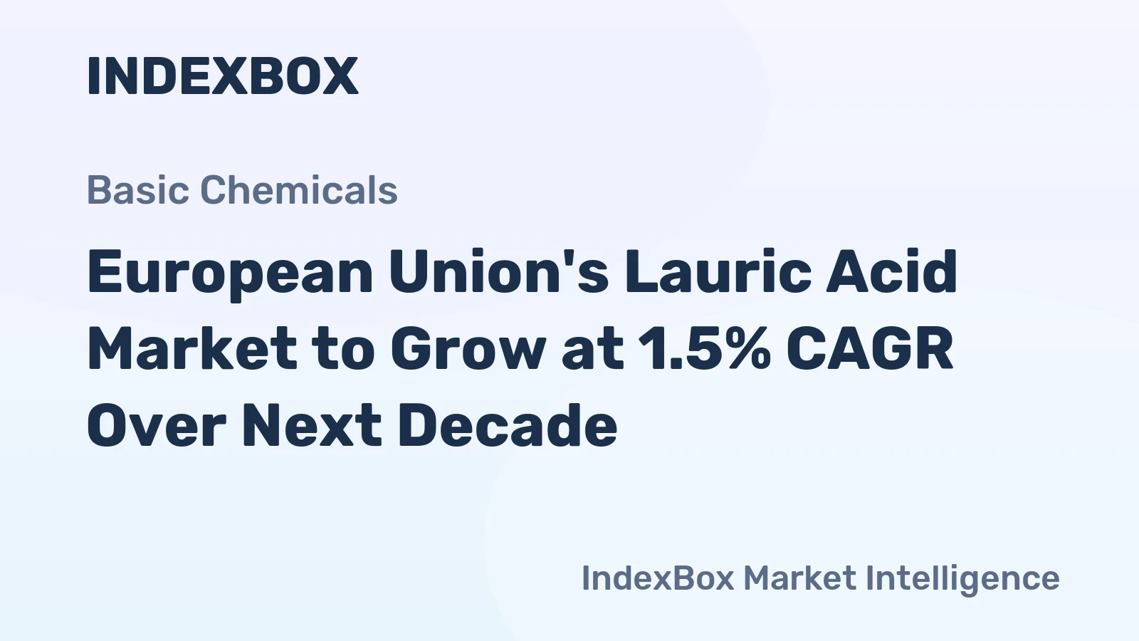 European Union's Lauric Acid Market to Grow at 1.5% CAGR Over Next Decade