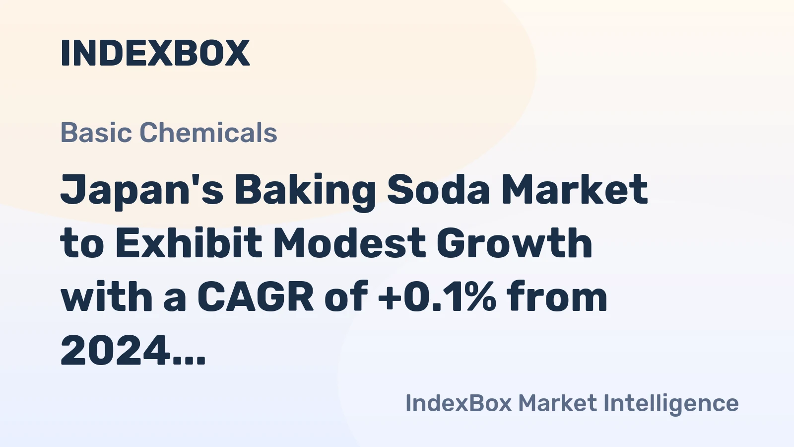 Japan's Baking Soda Market to Exhibit Modest Growth with a CAGR of +0.1% from 2024 to 2035
