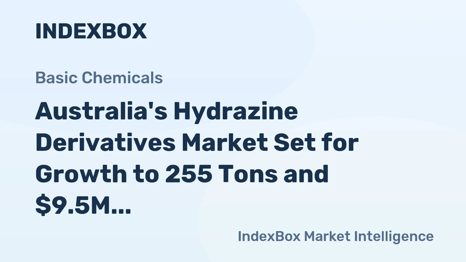 Australia's Hydrazine Derivatives Market Set for Growth to 255 Tons and $9.5M Value