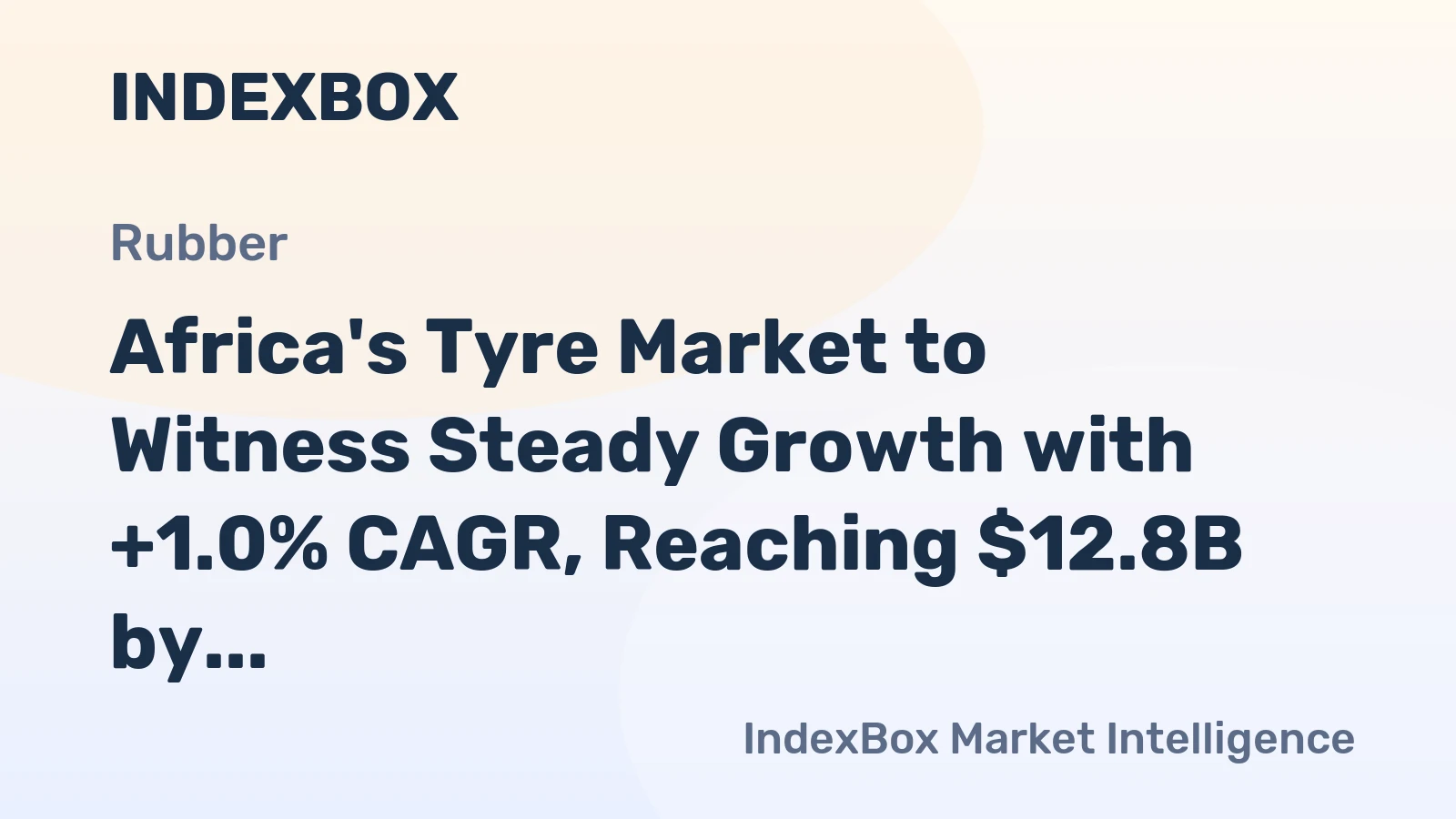 Africa's Tyre Market to Witness Steady Growth with +1.0% CAGR, Reaching $12.8B by 2035