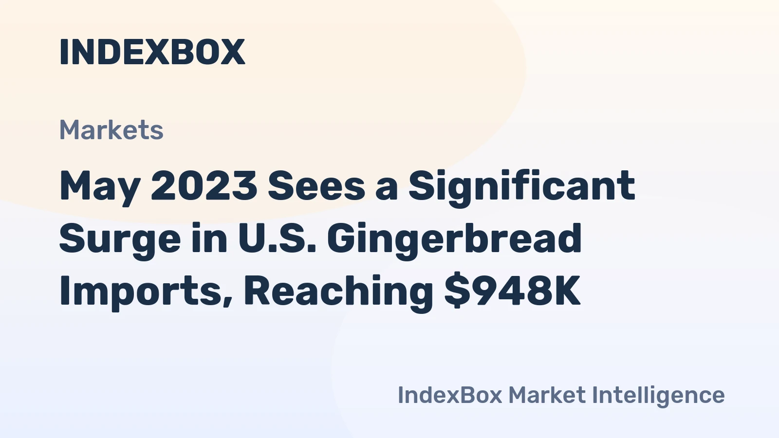 May 2023 Sees a Significant Surge in U.S. Gingerbread Imports, Reaching $948K