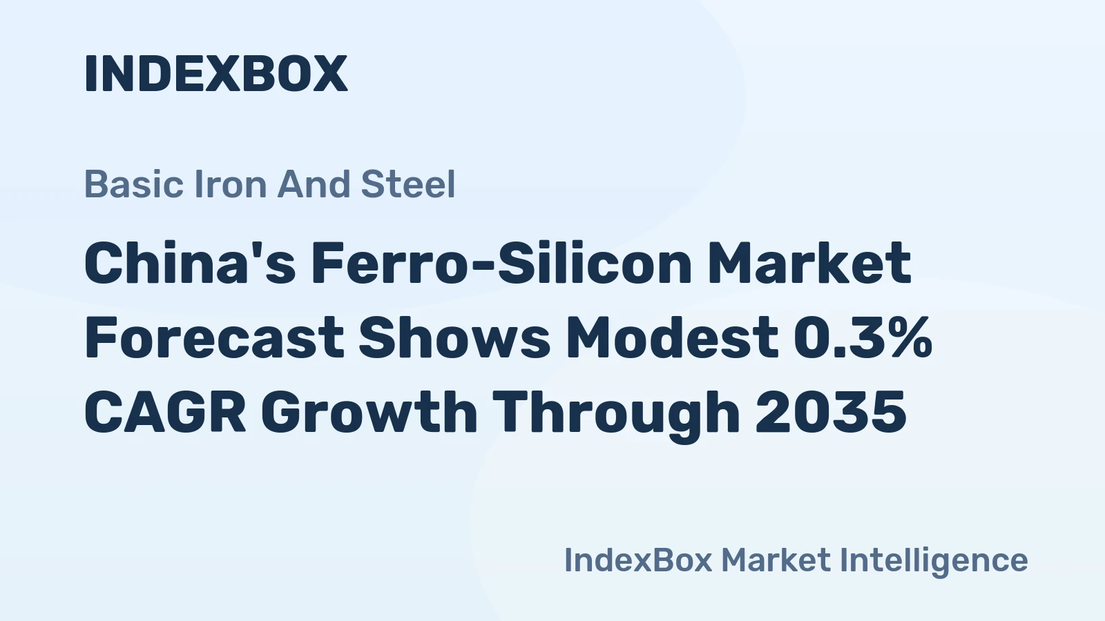 China's Ferro-Silicon Market Forecast Shows Modest 0.3% CAGR Growth Through 2035