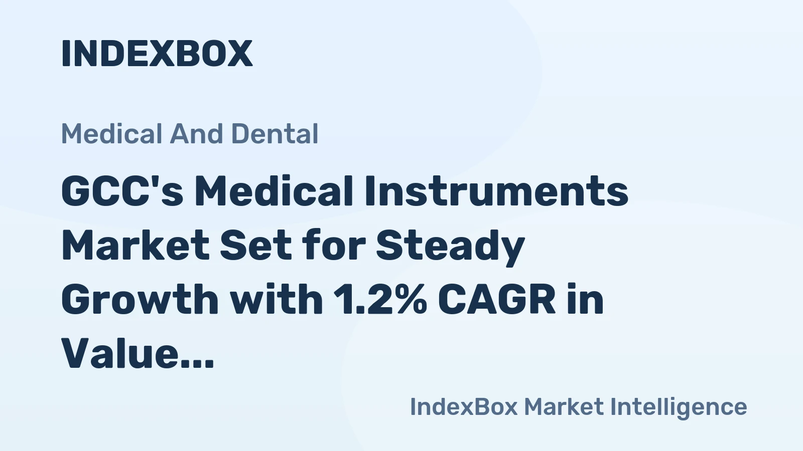 GCC's Medical Instruments Market Set for Steady Growth with 1.2% CAGR in Value