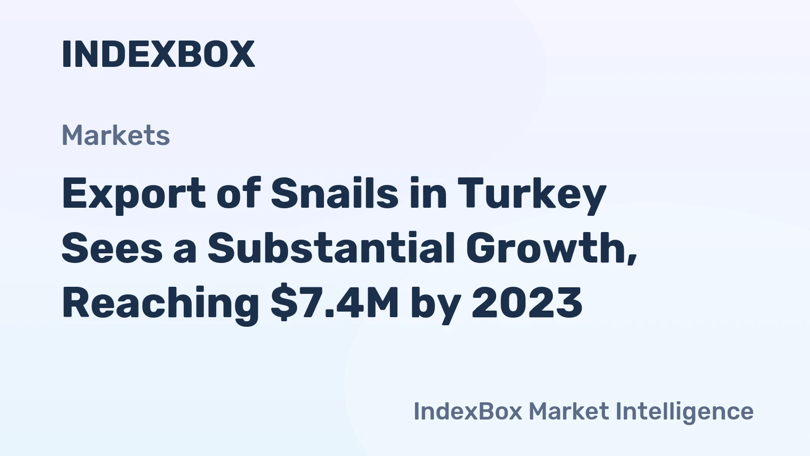 Export of Snails in Turkey Sees a Substantial Growth, Reaching $7.4M by 2023