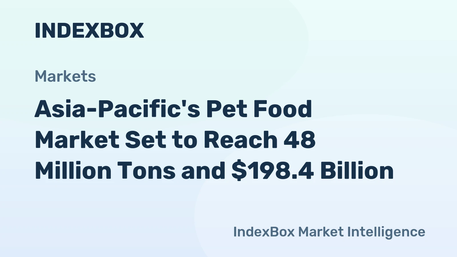 Asia-Pacific's Pet Food Market Set to Reach 48 Million Tons and $198.4 Billion