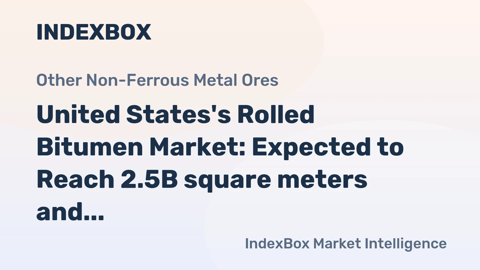 United States's Rolled Bitumen Market: Expected to Reach 2.5B square meters and $9.6B by 2035