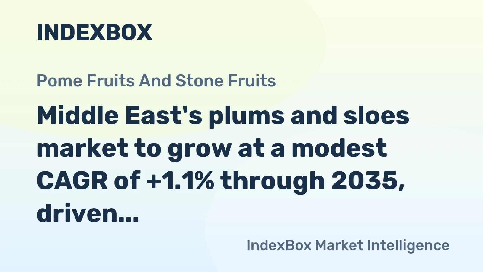 Middle East's plums and sloes market to grow at a modest CAGR of +1.1% through 2035, driven by sustained regional demand.