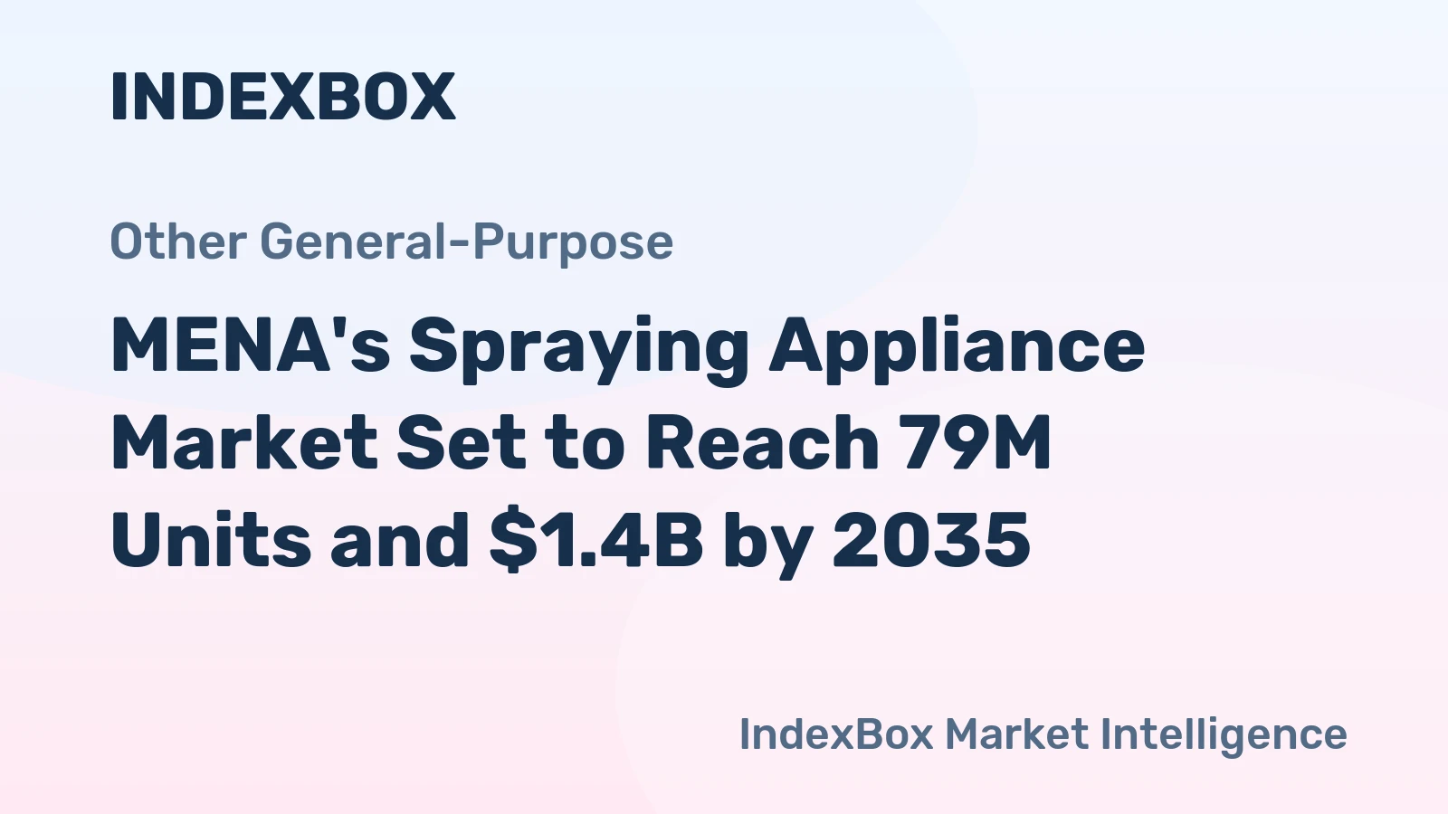 MENA's Spraying Appliance Market Set to Reach 79M Units and $1.4B by 2035