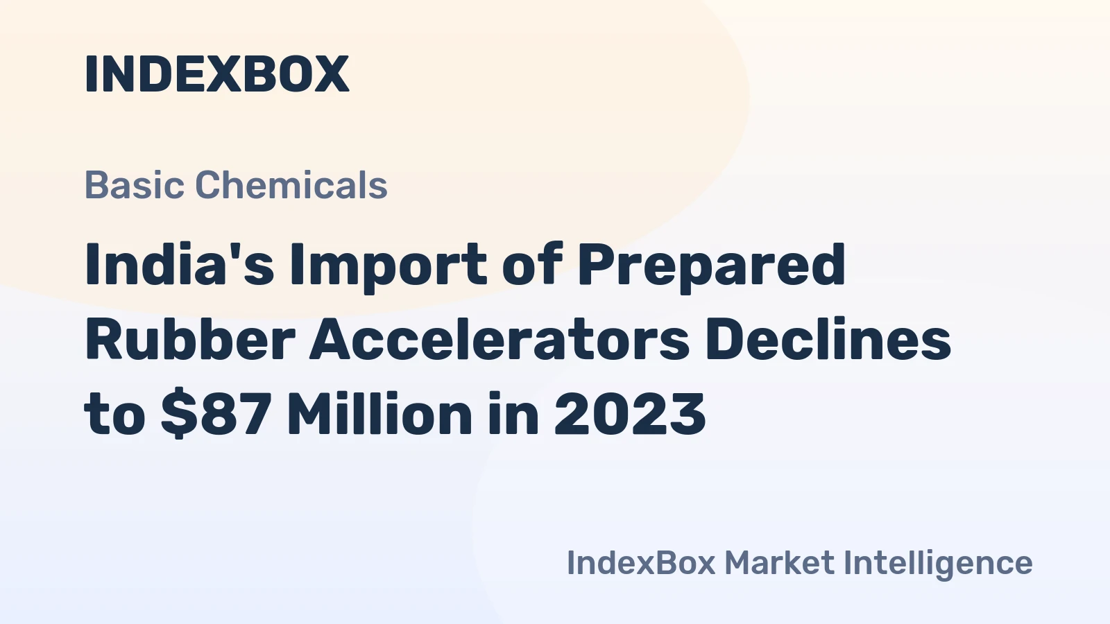 India's Import of Prepared Rubber Accelerators Declines to $87 Million in 2023