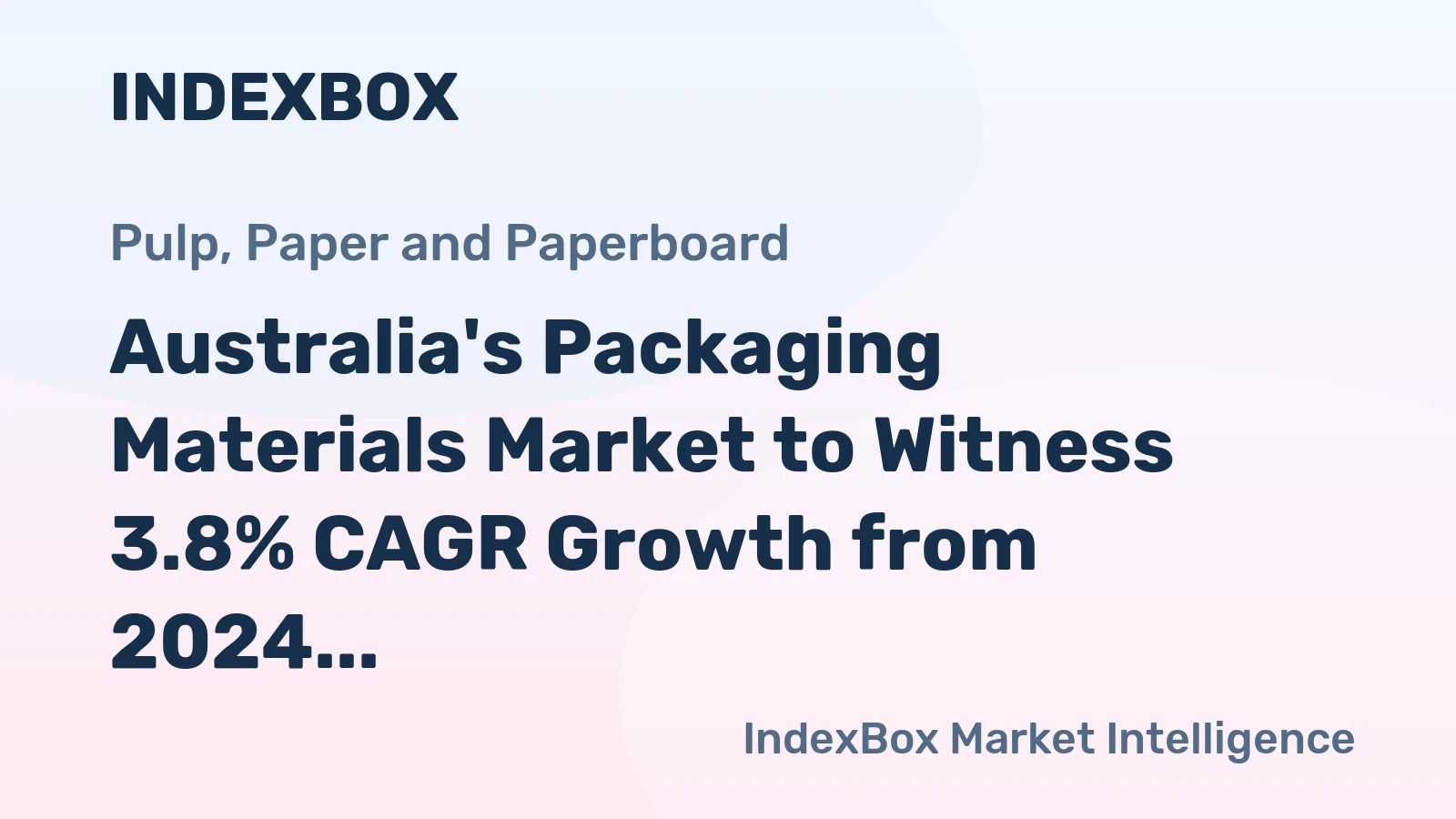 Australia's Packaging Materials Market to Witness 3.8% CAGR Growth from 2024 to 2035