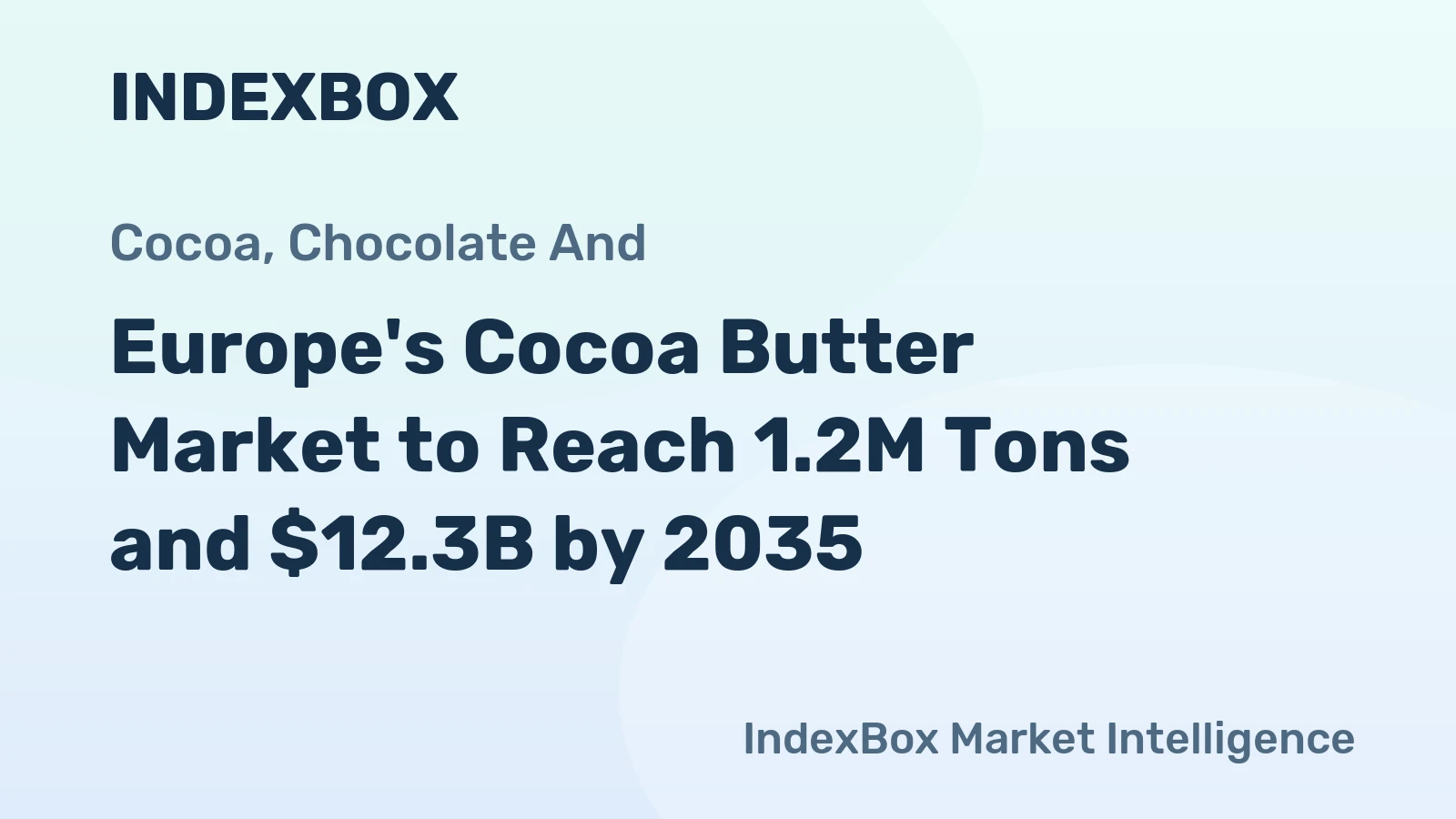 Europe's Cocoa Butter Market to Reach 1.2M Tons and $12.3B by 2035