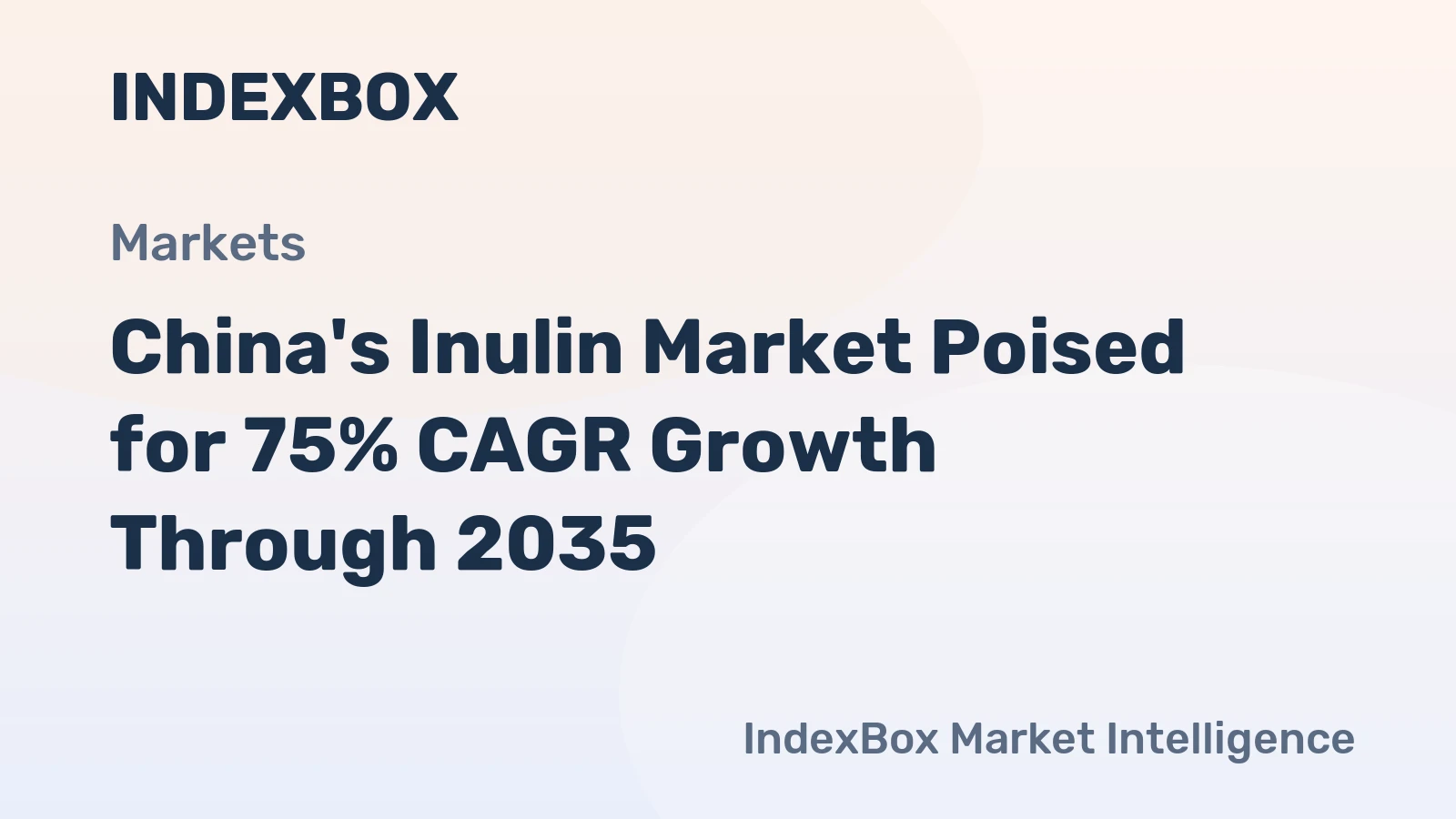 China's Inulin Market Poised for 75% CAGR Growth Through 2035