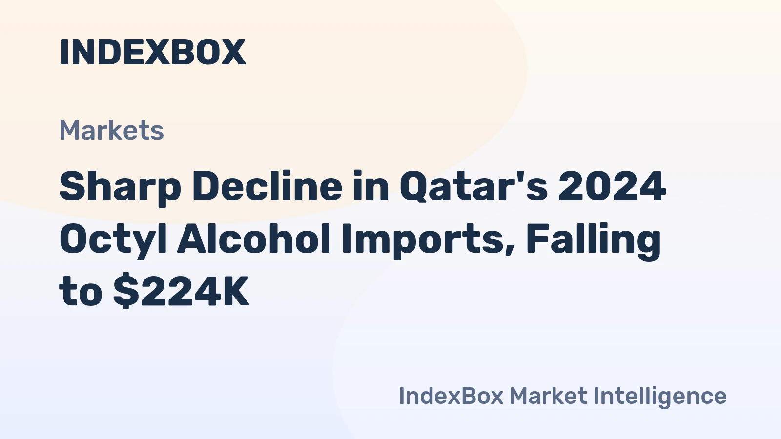 Sharp Decline in Qatar's 2024 Octyl Alcohol Imports, Falling to $224K