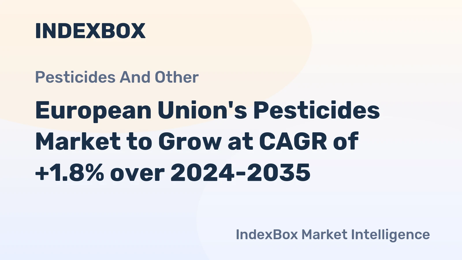 European Union's Pesticides Market to Grow at CAGR of +1.8% over 2024-2035