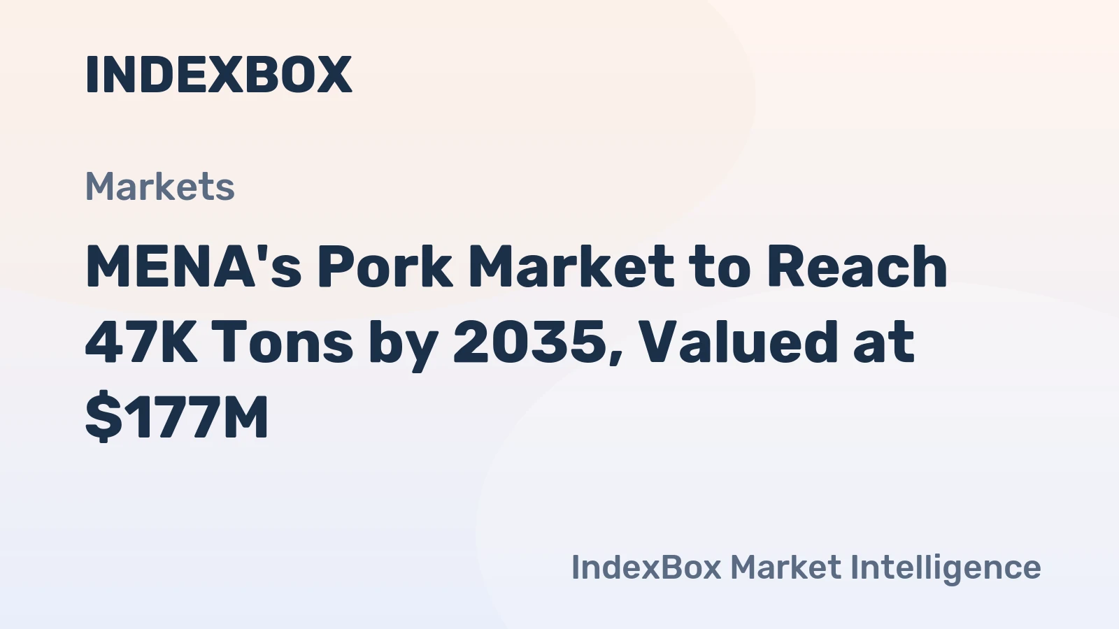 MENA's Pork Market to Reach 47K Tons by 2035, Valued at $177M