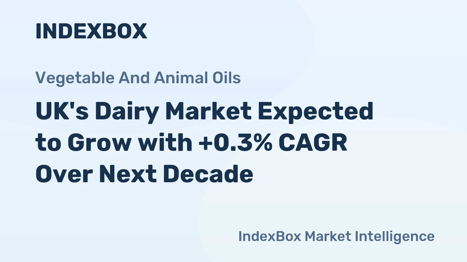 UK's Dairy Market Expected to Grow with +0.3% CAGR Over Next Decade