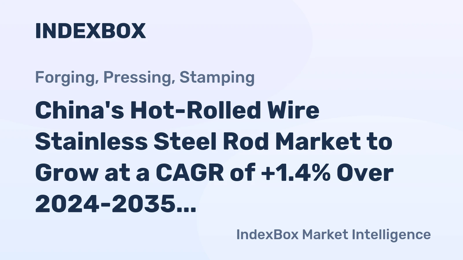 China's Hot-Rolled Wire Stainless Steel Rod Market to Grow at a CAGR of +1.4% Over 2024-2035