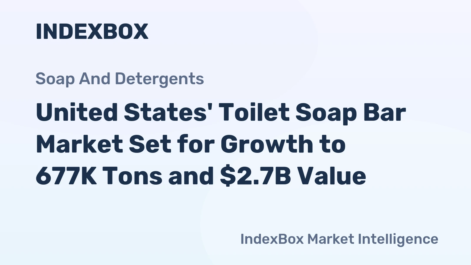 United States' Toilet Soap Bar Market Set for Growth to 677K Tons and $2.7B Value