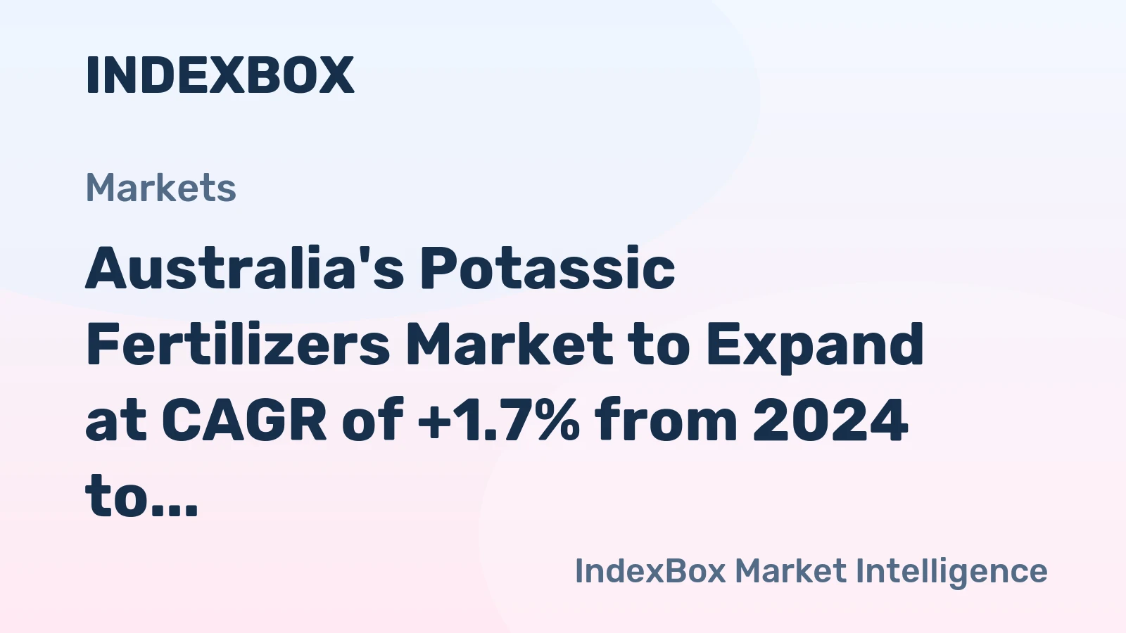 Australia's Potassic Fertilizers Market to Expand at CAGR of +1.7% from 2024 to 2035, Reaching 757K Tons
