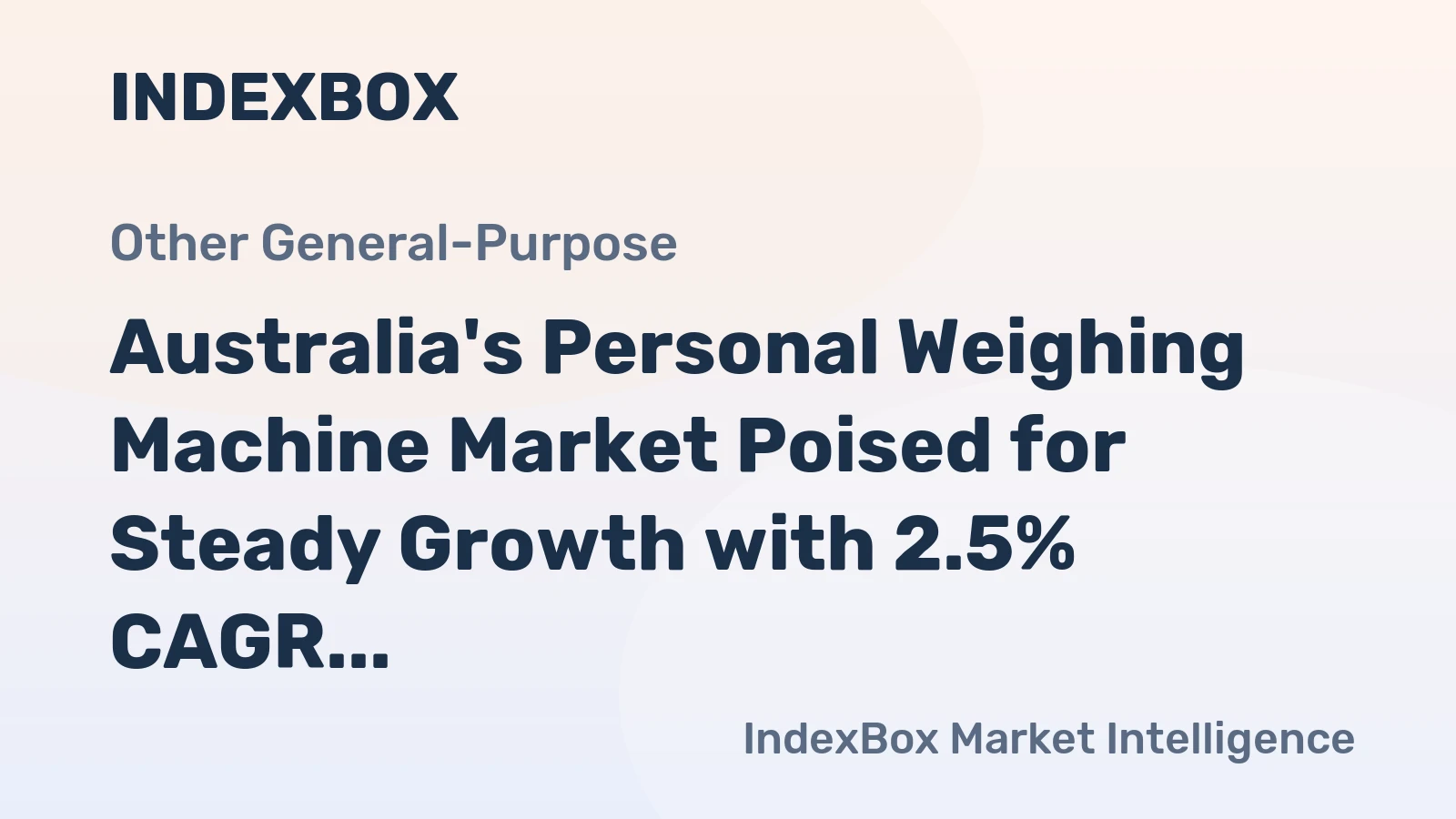 Australia's Personal Weighing Machine Market Poised for Steady Growth with 2.5% CAGR in Value Through 2035