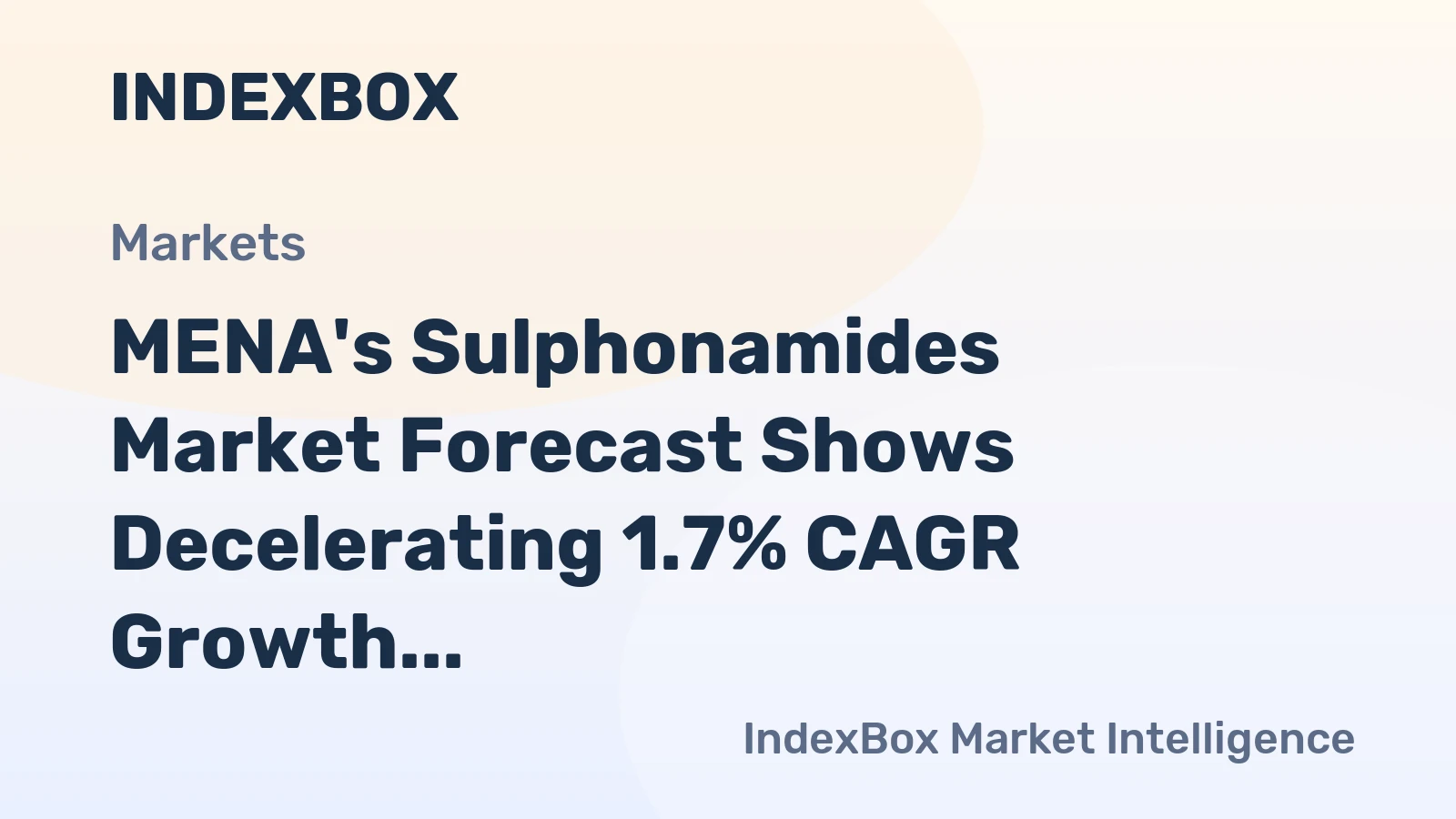 MENA's Sulphonamides Market Forecast Shows Decelerating 1.7% CAGR Growth Through 2035