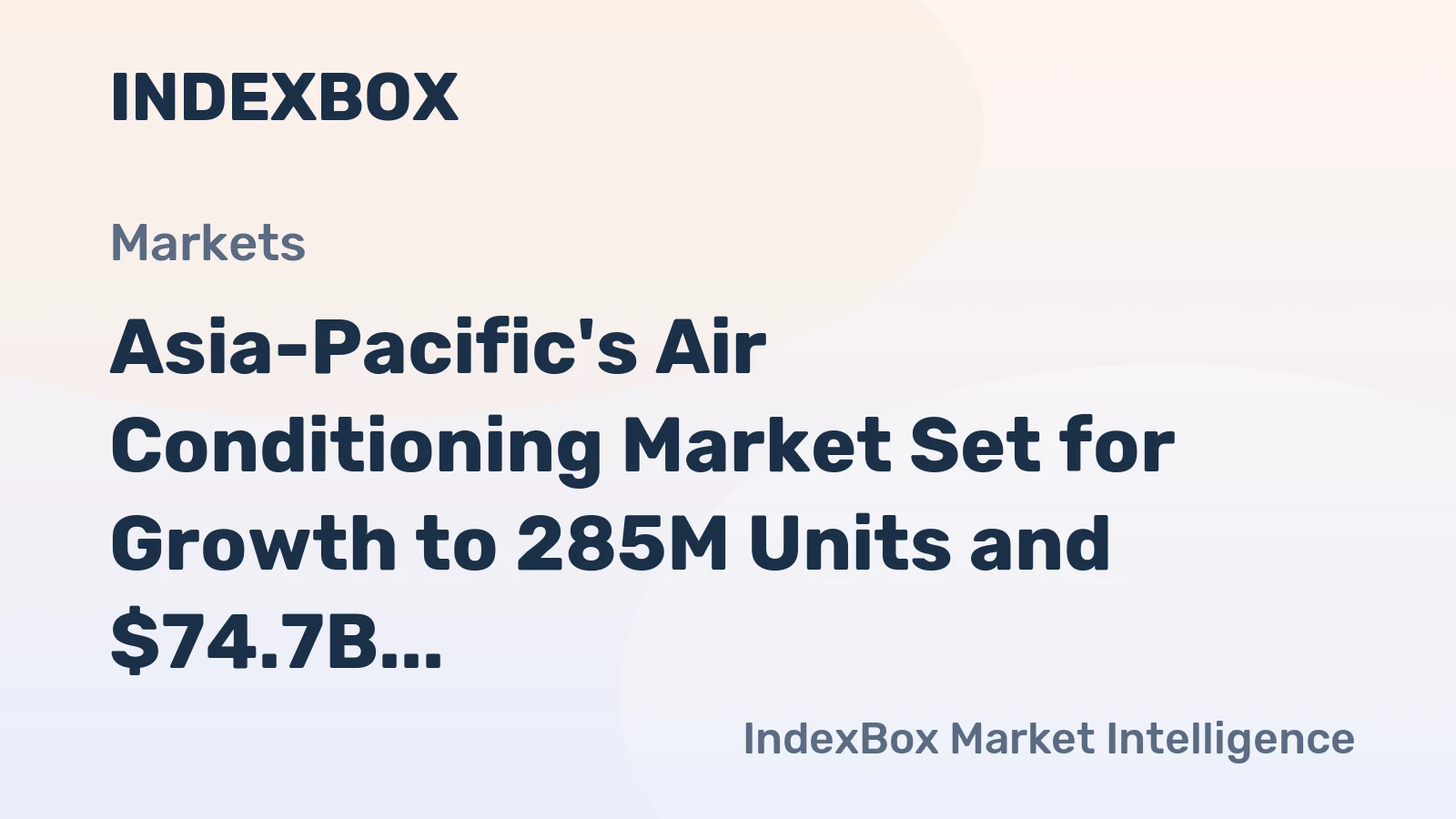 Asia-Pacific's Air Conditioning Market Set for Growth to 285M Units and $74.7B by 2035