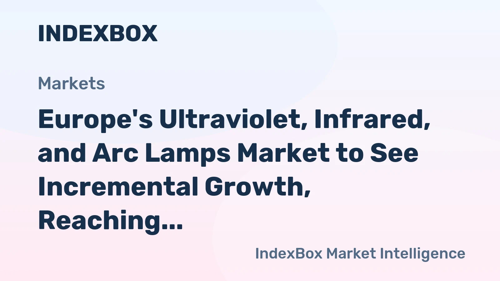 Europe's Ultraviolet, Infrared, and Arc Lamps Market to See Incremental Growth, Reaching 110M Units and $1.6B by 2035