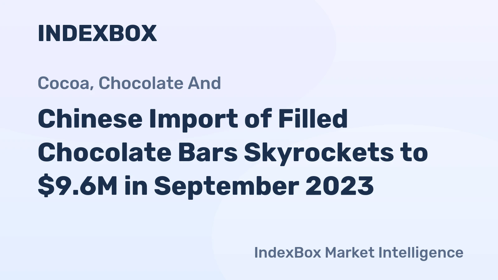 Chinese Import of Filled Chocolate Bars Skyrockets to $9.6M in September 2023