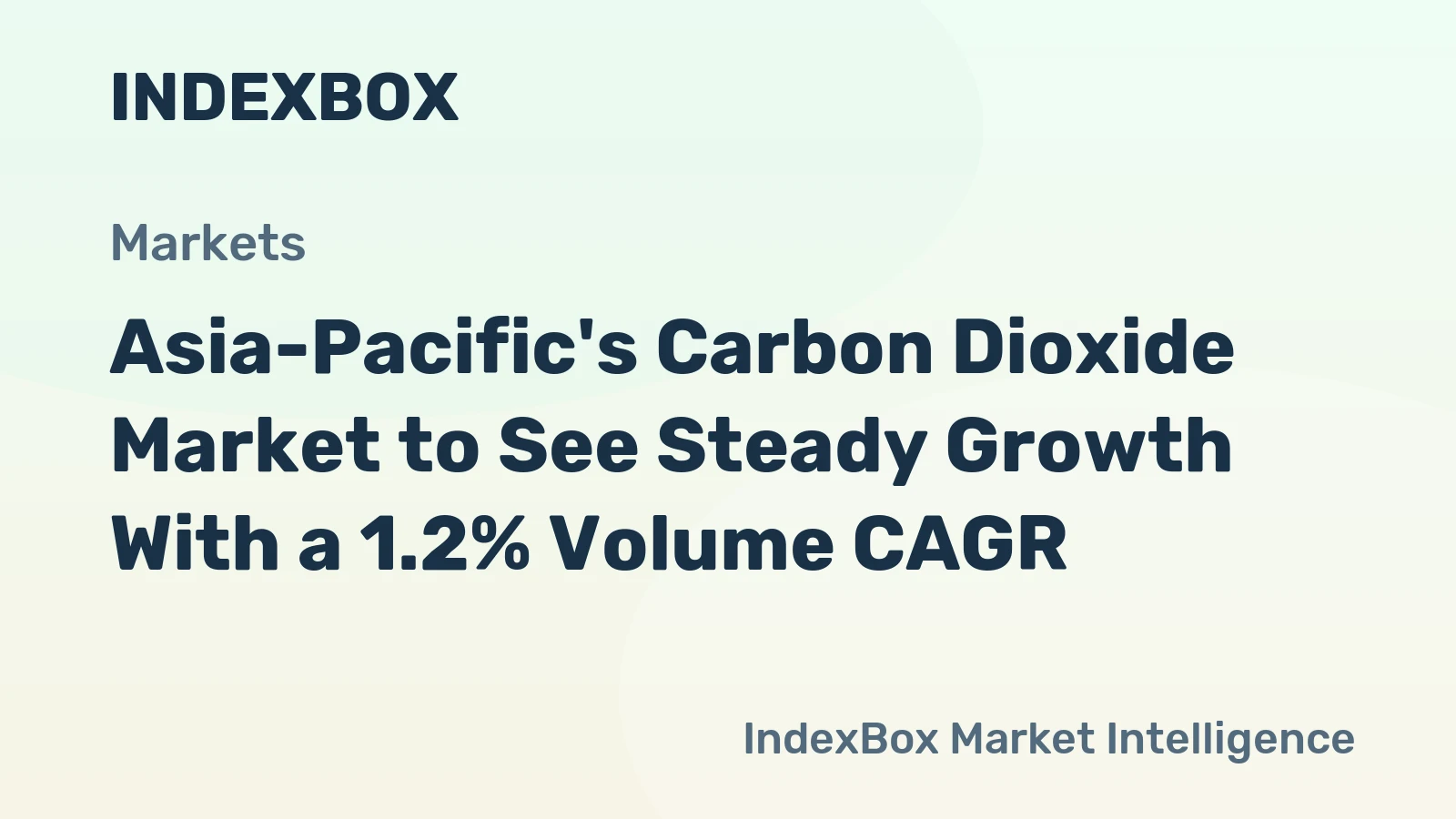 Asia-Pacific's Carbon Dioxide Market to See Steady Growth With a 1.2% Volume CAGR
