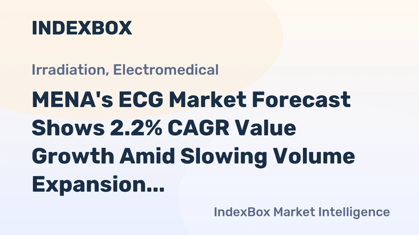 MENA's ECG Market Forecast Shows 2.2% CAGR Value Growth Amid Slowing Volume Expansion