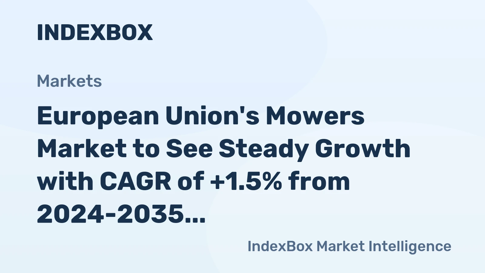 European Union's Mowers Market to See Steady Growth with CAGR of +1.5% from 2024-2035