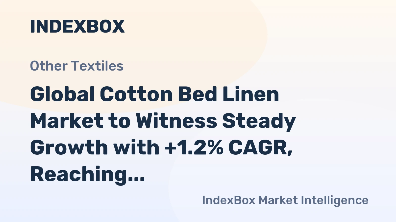 Global Cotton Bed Linen Market to Witness Steady Growth with +1.2% CAGR, Reaching $42.5B by 2035