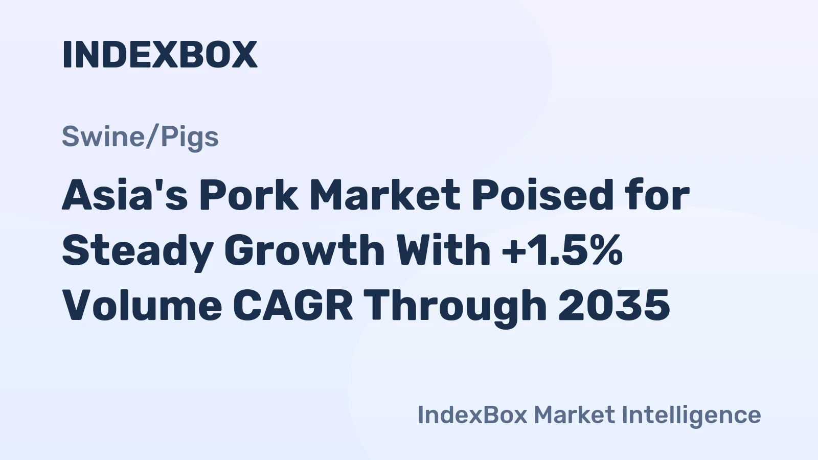 Asia's Pork Market Poised for Steady Growth With +1.5% Volume CAGR Through 2035