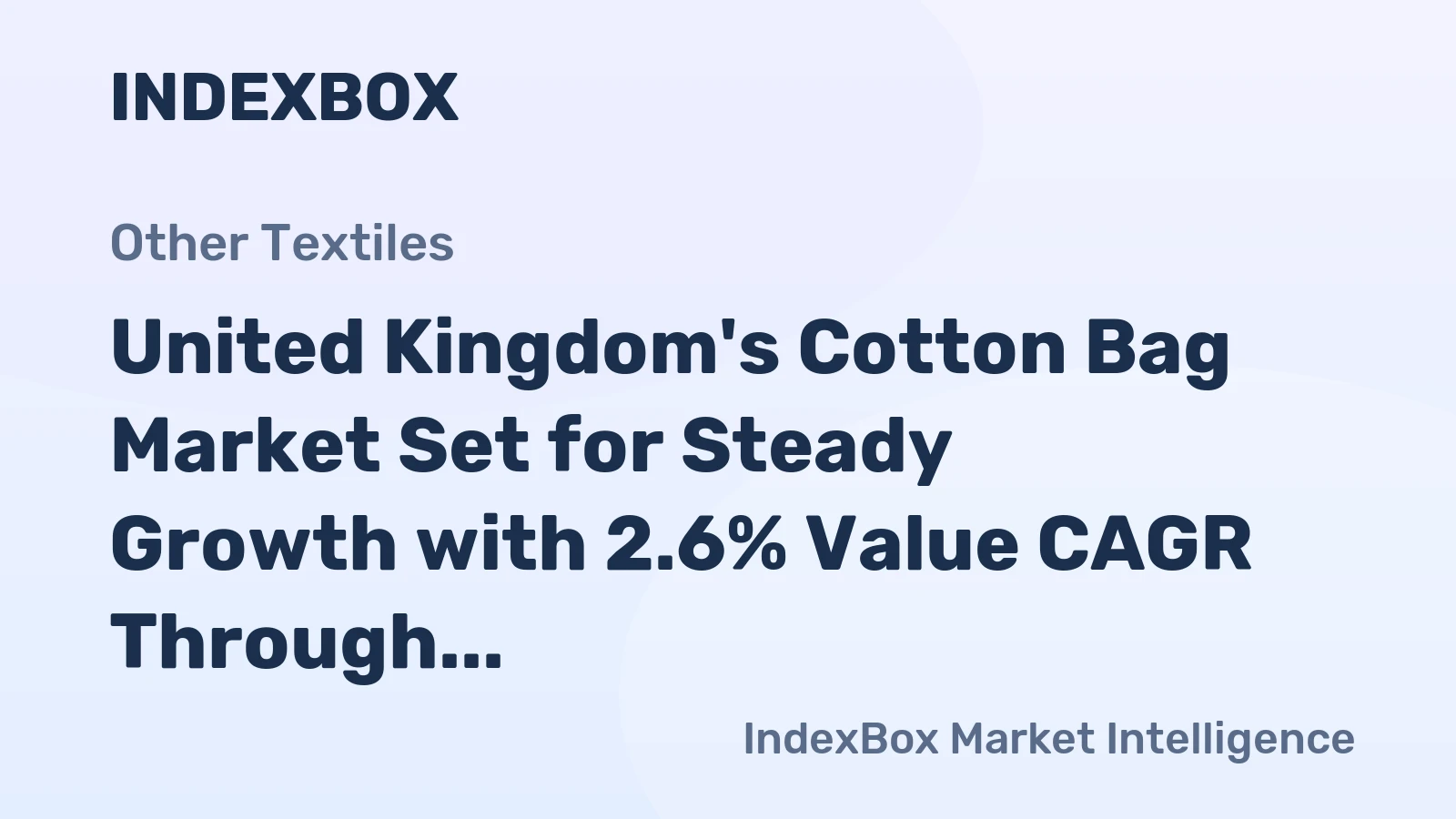United Kingdom's Cotton Bag Market Set for Steady Growth with 2.6% Value CAGR Through 2035