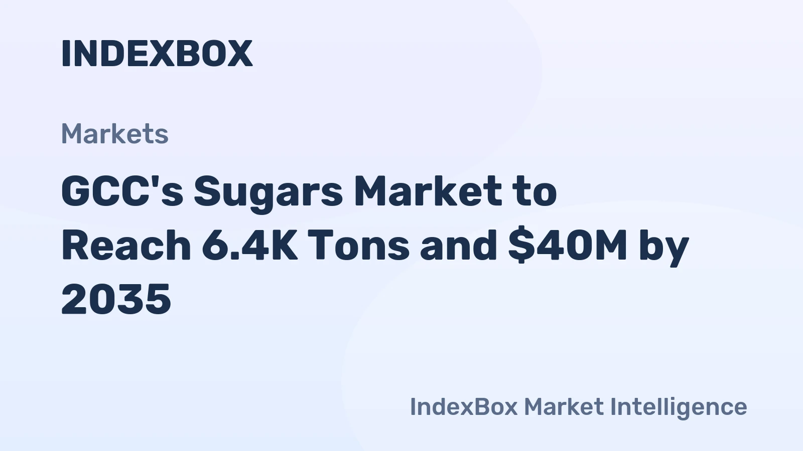 GCC's Sugars Market to Reach 6.4K Tons and $40M by 2035