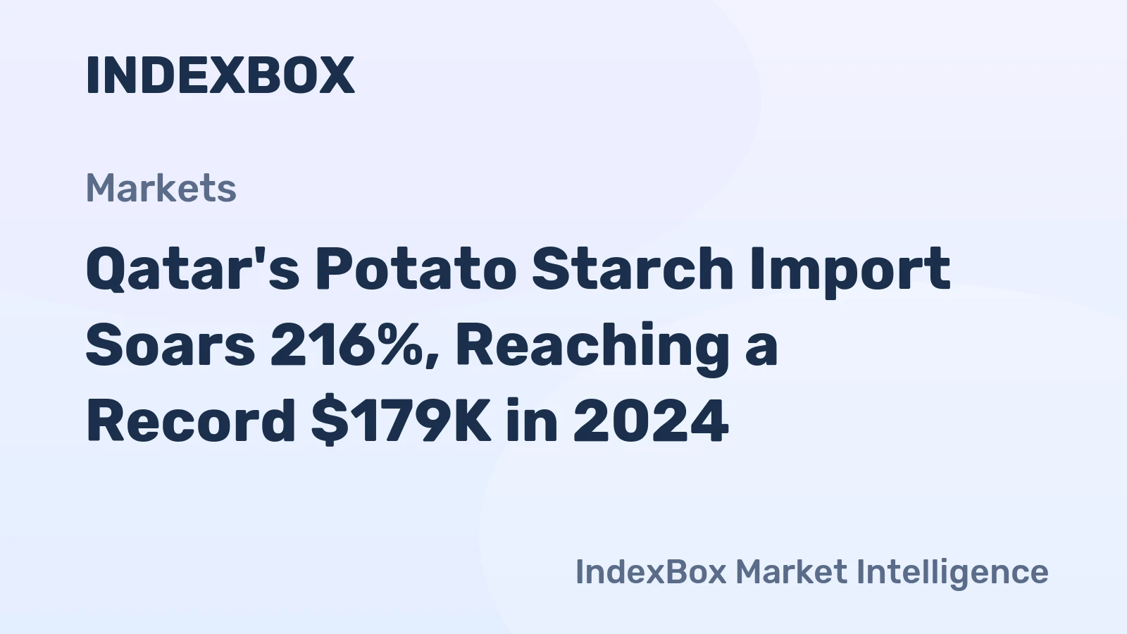 Qatar's Potato Starch Import Soars 216%, Reaching a Record $179K in 2024