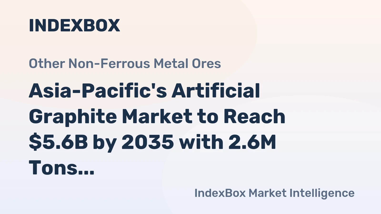 Asia-Pacific's Artificial Graphite Market to Reach $5.6B by 2035 with 2.6M Tons in Volume