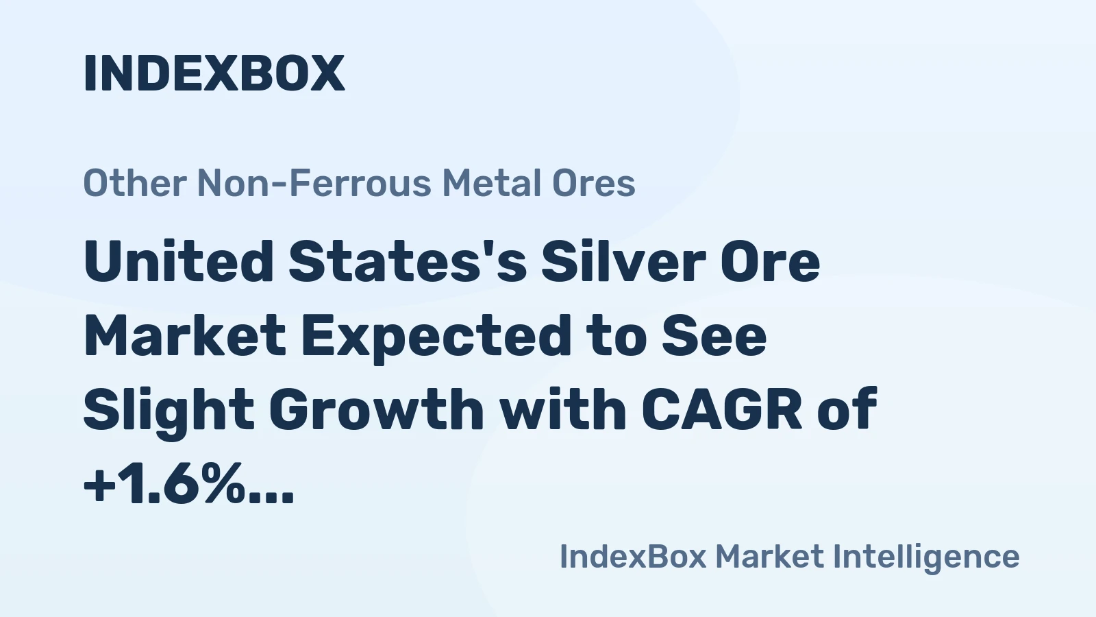 United States's Silver Ore Market Expected to See Slight Growth with CAGR of +1.6%
