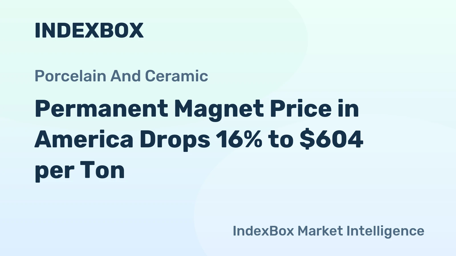 Permanent Magnet Price in America Drops 16% to $604 per Ton