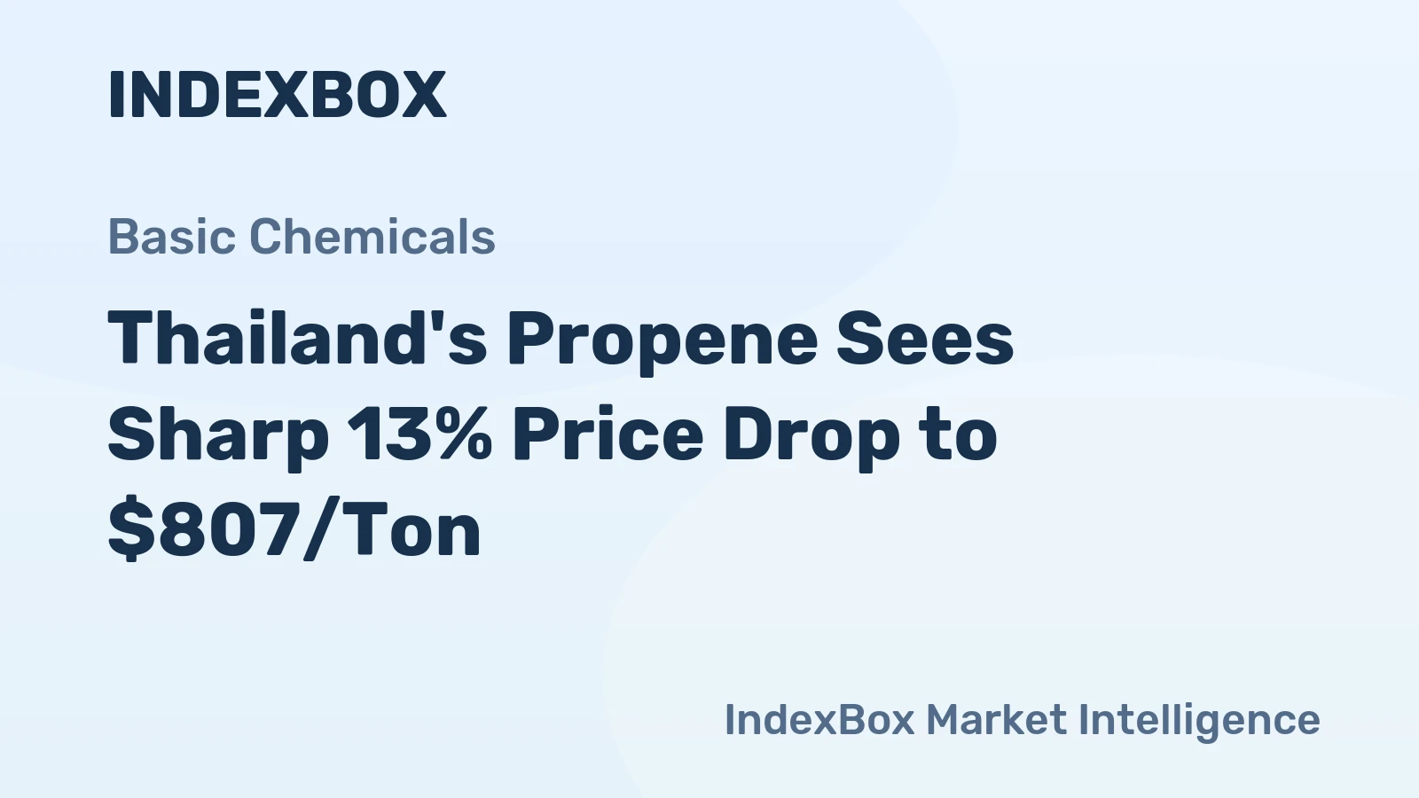 Thailand's Propene Sees Sharp 13% Price Drop to $807/Ton