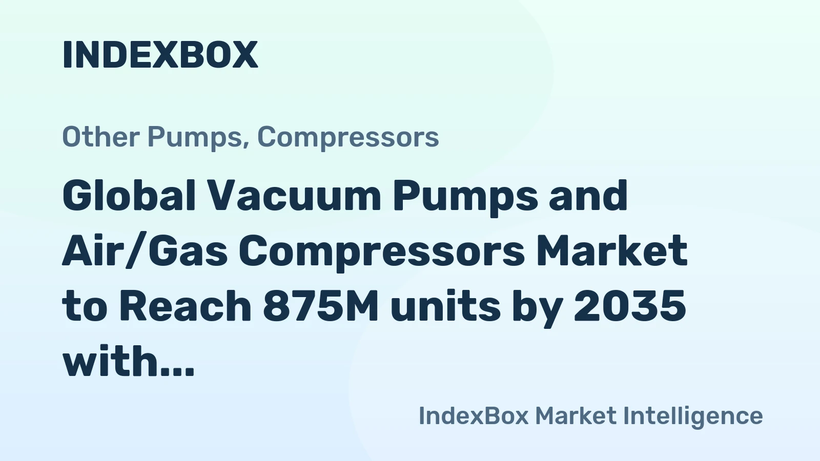 Global Vacuum Pumps and Air/Gas Compressors Market to Reach 875M units by 2035 with 0.7% CAGR
