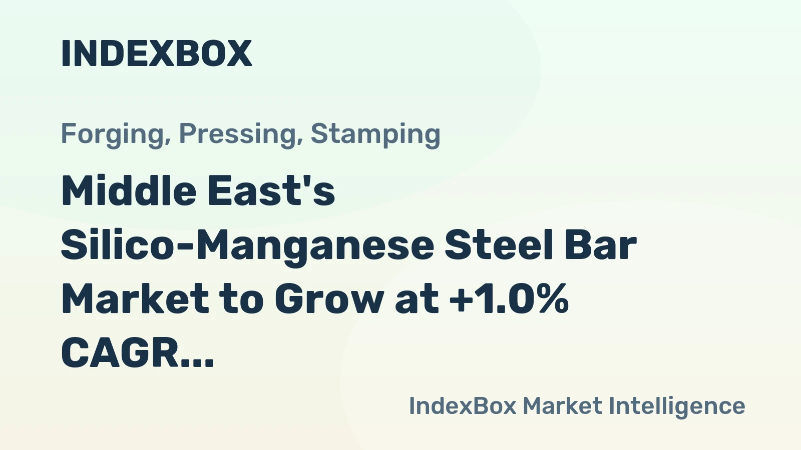 Middle East's Silico-Manganese Steel Bar Market to Grow at +1.0% CAGR over 2024-2035, Reaching $14M by End of Period